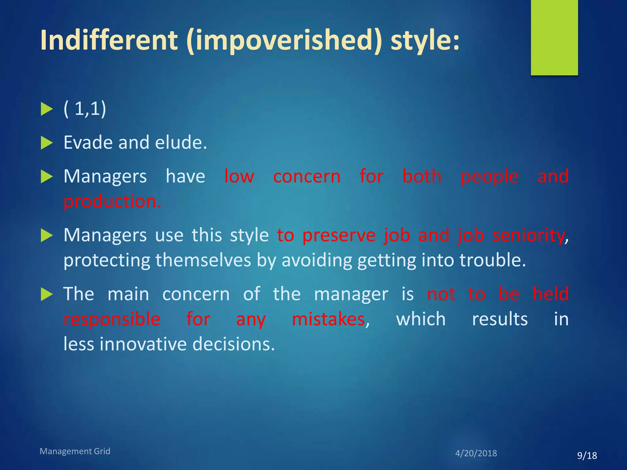 Management grid | PPTX | Business and Finance