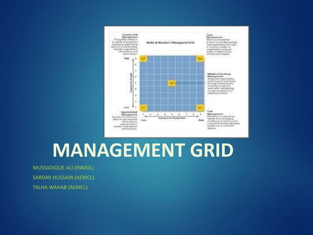 Management grid | PPTX | Business and Finance
