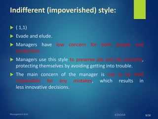 Management grid | PPTX | Business and Finance