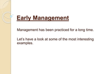 Management history module by usama tariq | PPTX