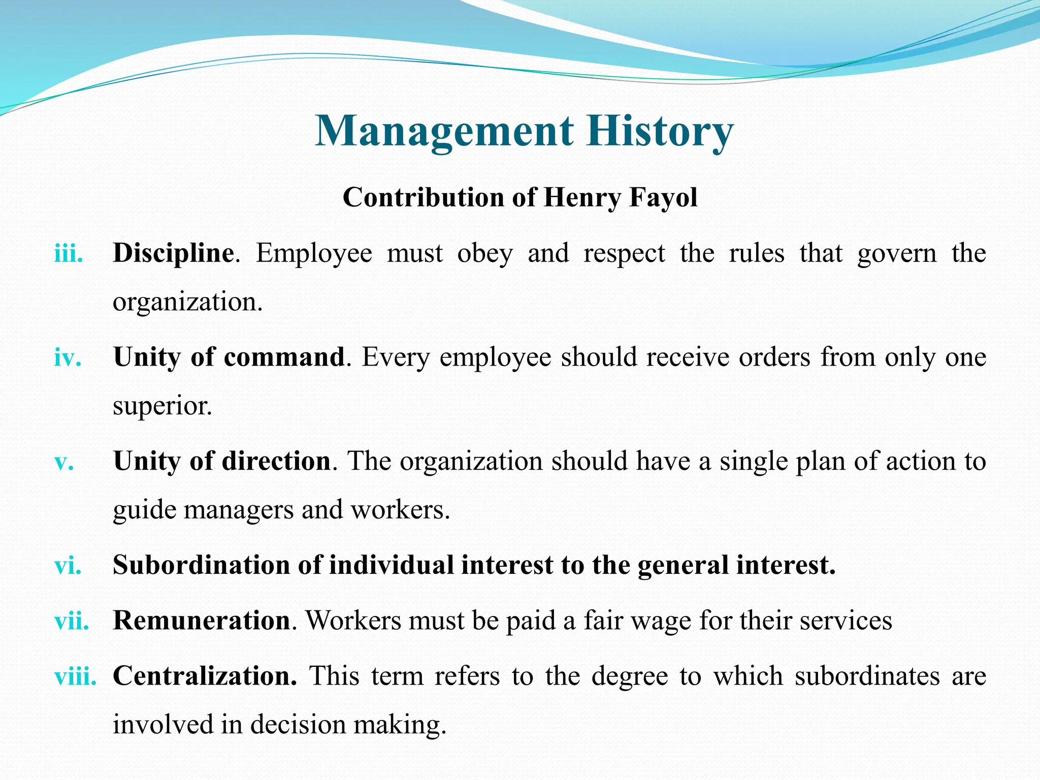 Management History chapter 3 principle of management | PPTX