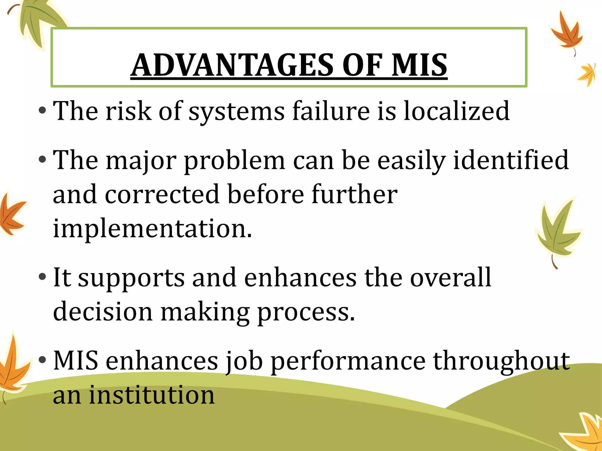 Management information and evaluation system | PPTX