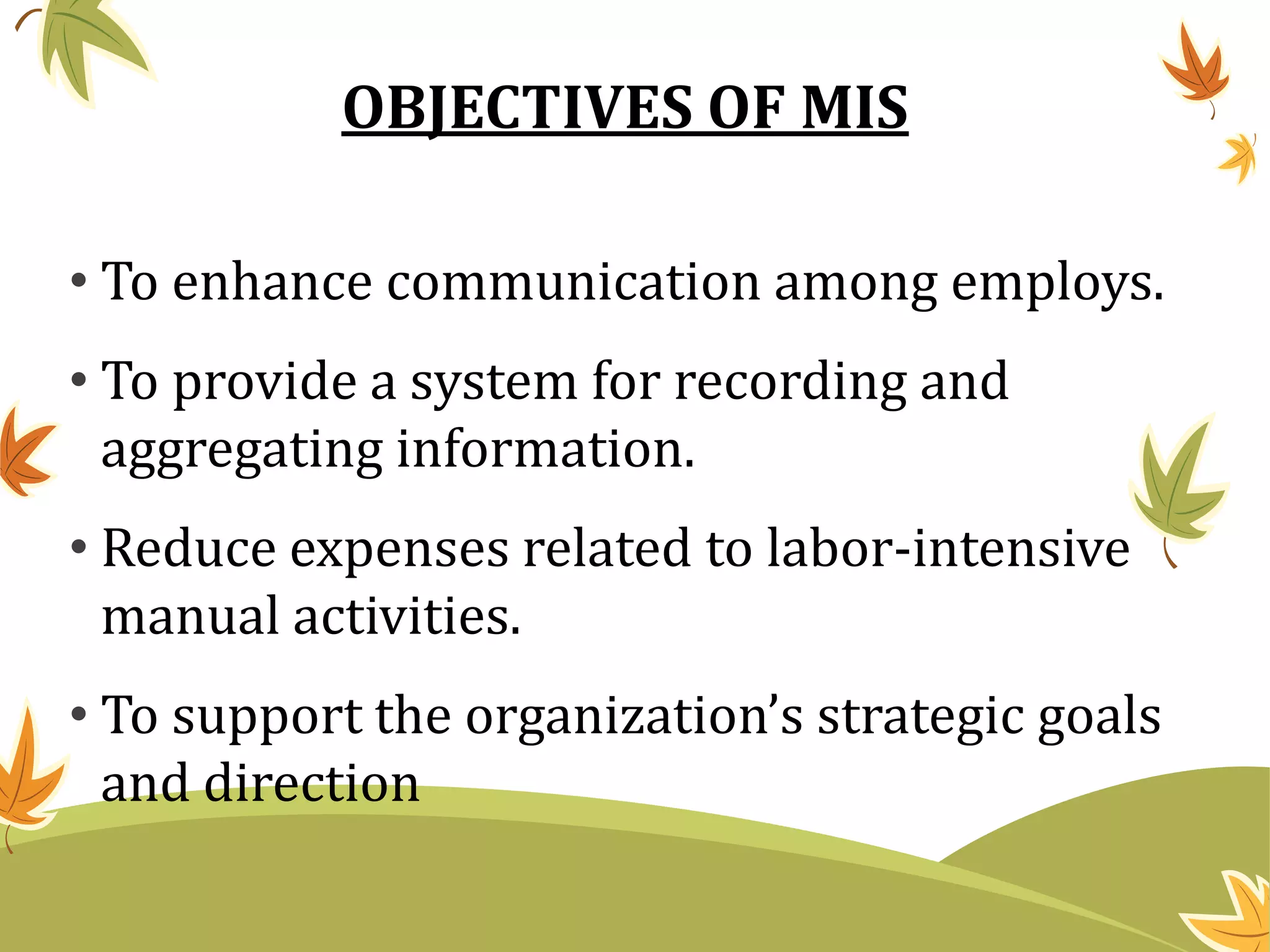 Management information and evaluation system | PPTX