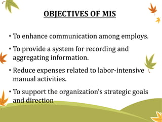 Management information and evaluation system | PPTX