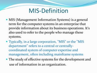 Management information system | PPT