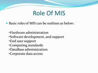 Management information system | PPT