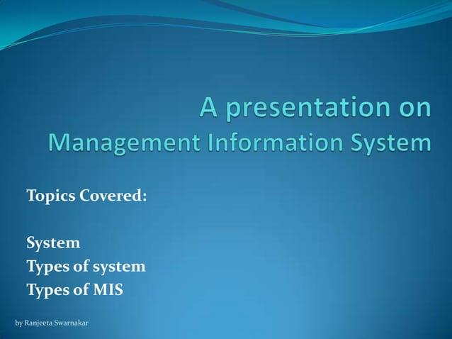 Management information system | PPT