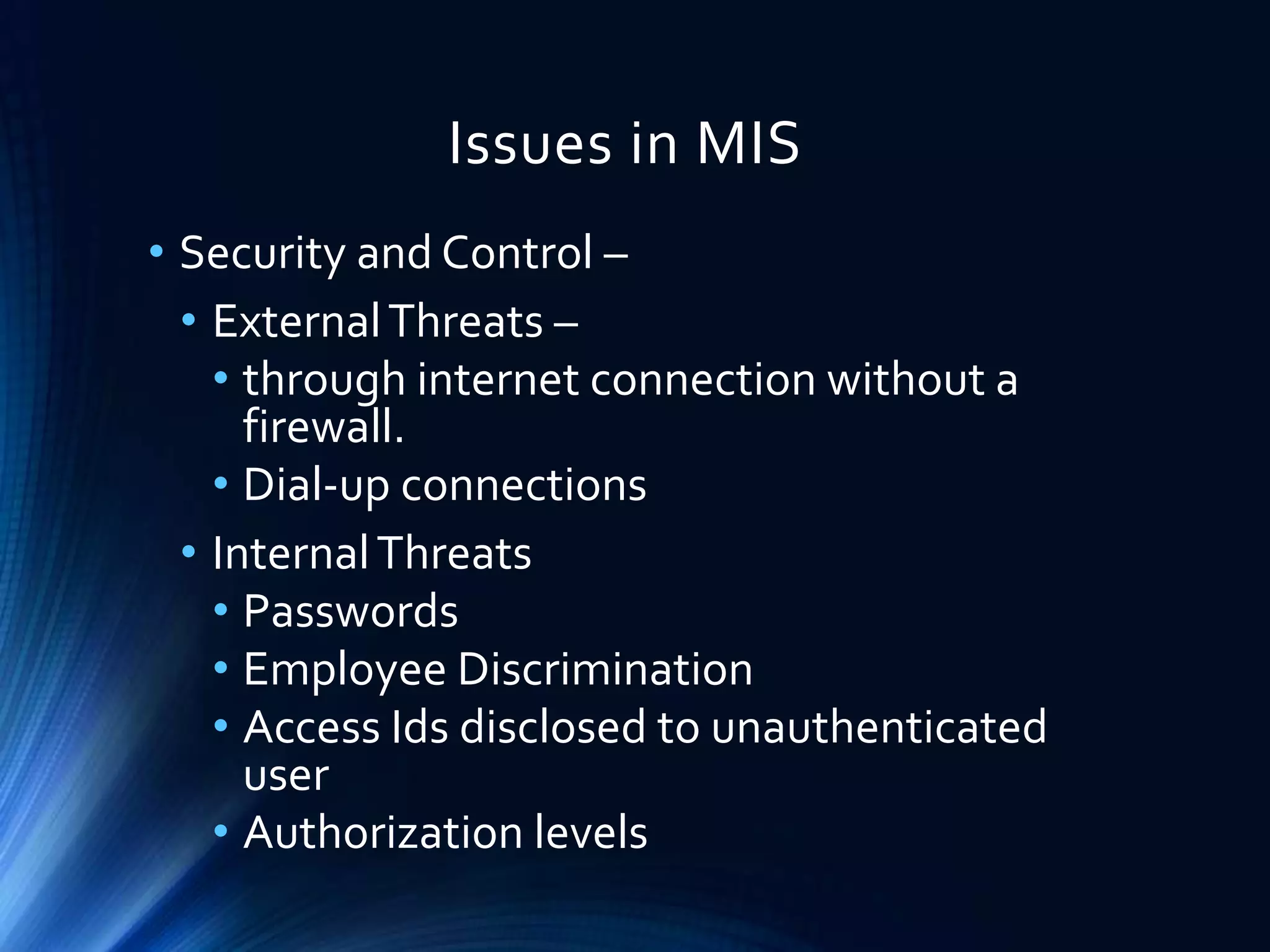 Management information system (MIS) | PPTX