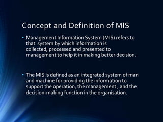 Management information system (MIS) | PPTX