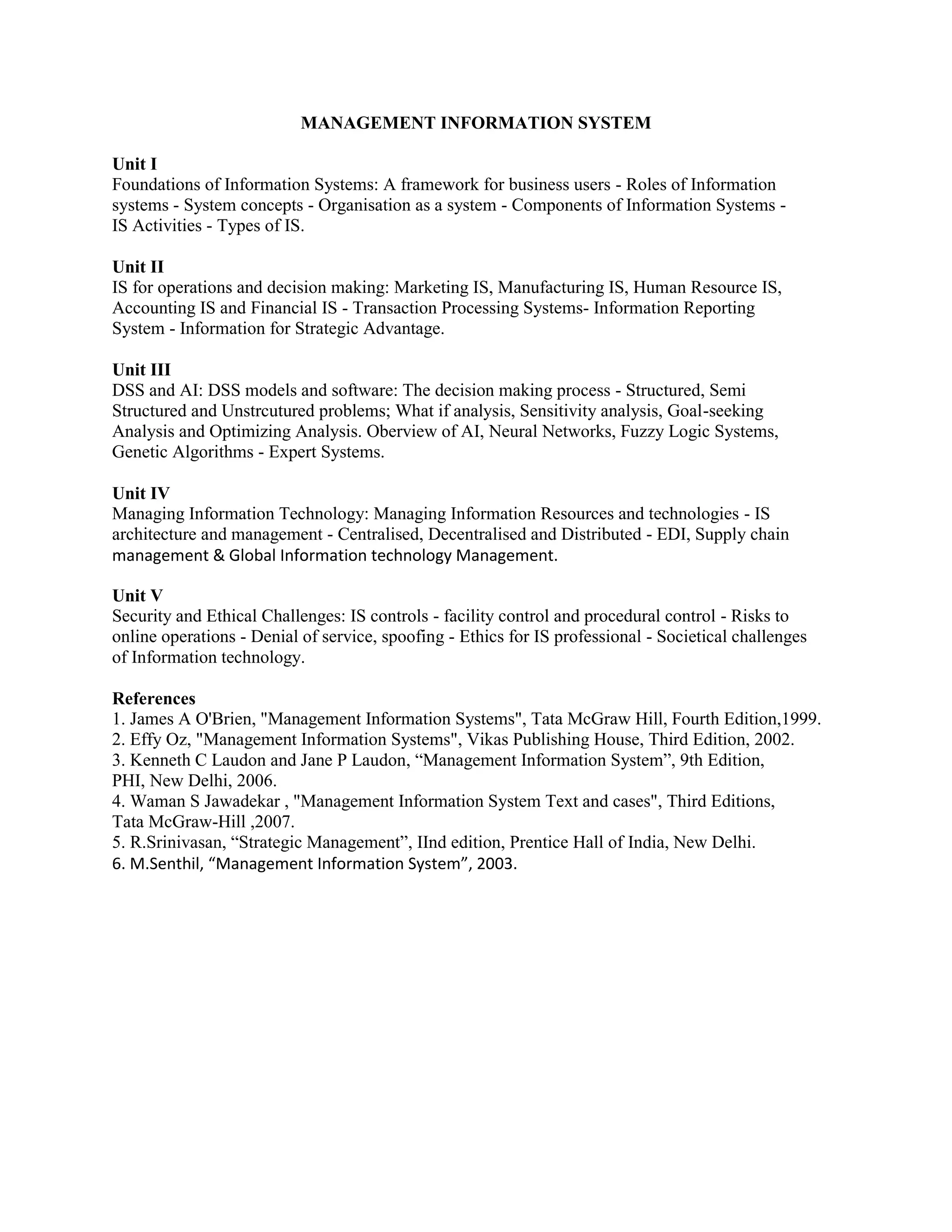 Management information system | DOCX