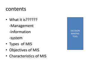 MIS MANAGEMENT INFORMATION SYSTEM | PPTX