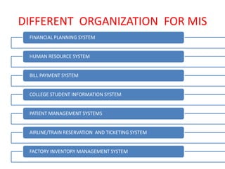 MIS MANAGEMENT INFORMATION SYSTEM | PPT