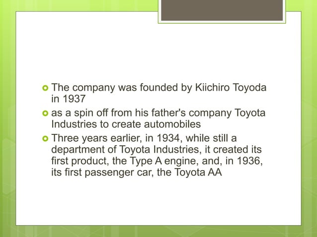 Management information system of Toyota