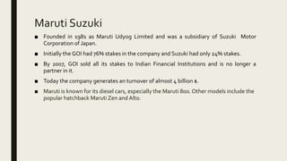 maruti suzuki MIS | PPTX