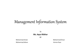 Management information system | PPTX