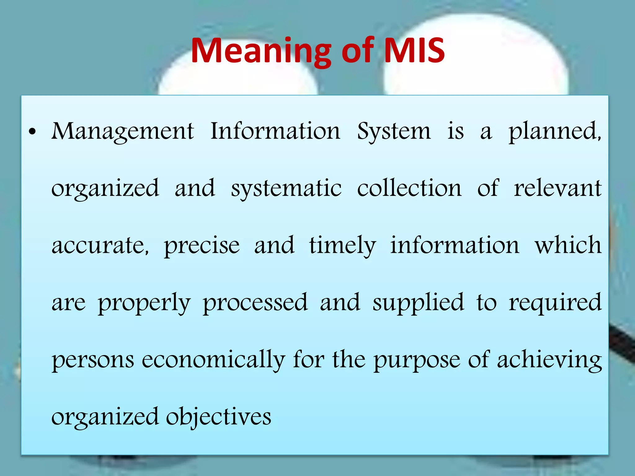 Management information system | PPTX