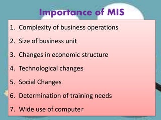 Management information system | PPTX