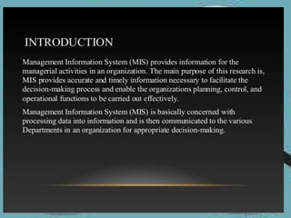 Management information system | PPTX