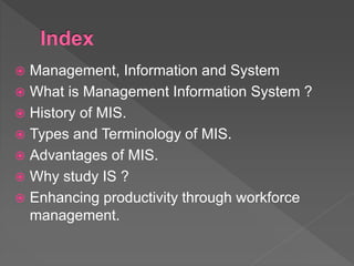 Management information system | PPTX