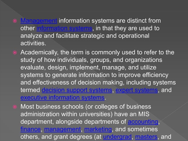Management information system | PPTX | Operating Systems | Computer Software and Applications