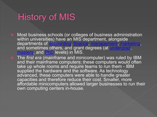 Management information system | PPTX | Operating Systems | Computer ...