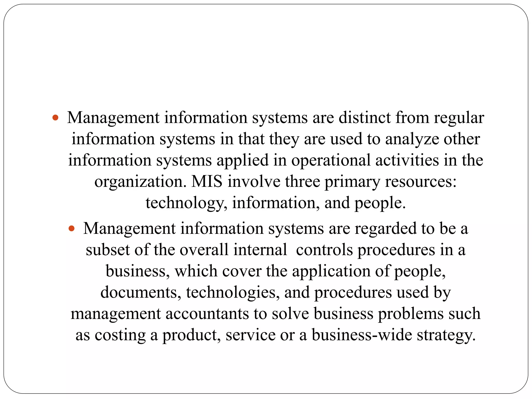 Management information system (MIS) | PPT