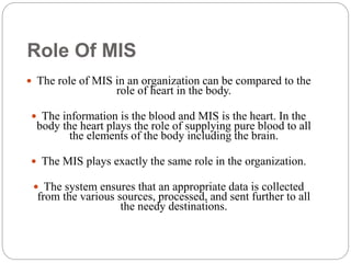 Management information system (MIS) | PPT