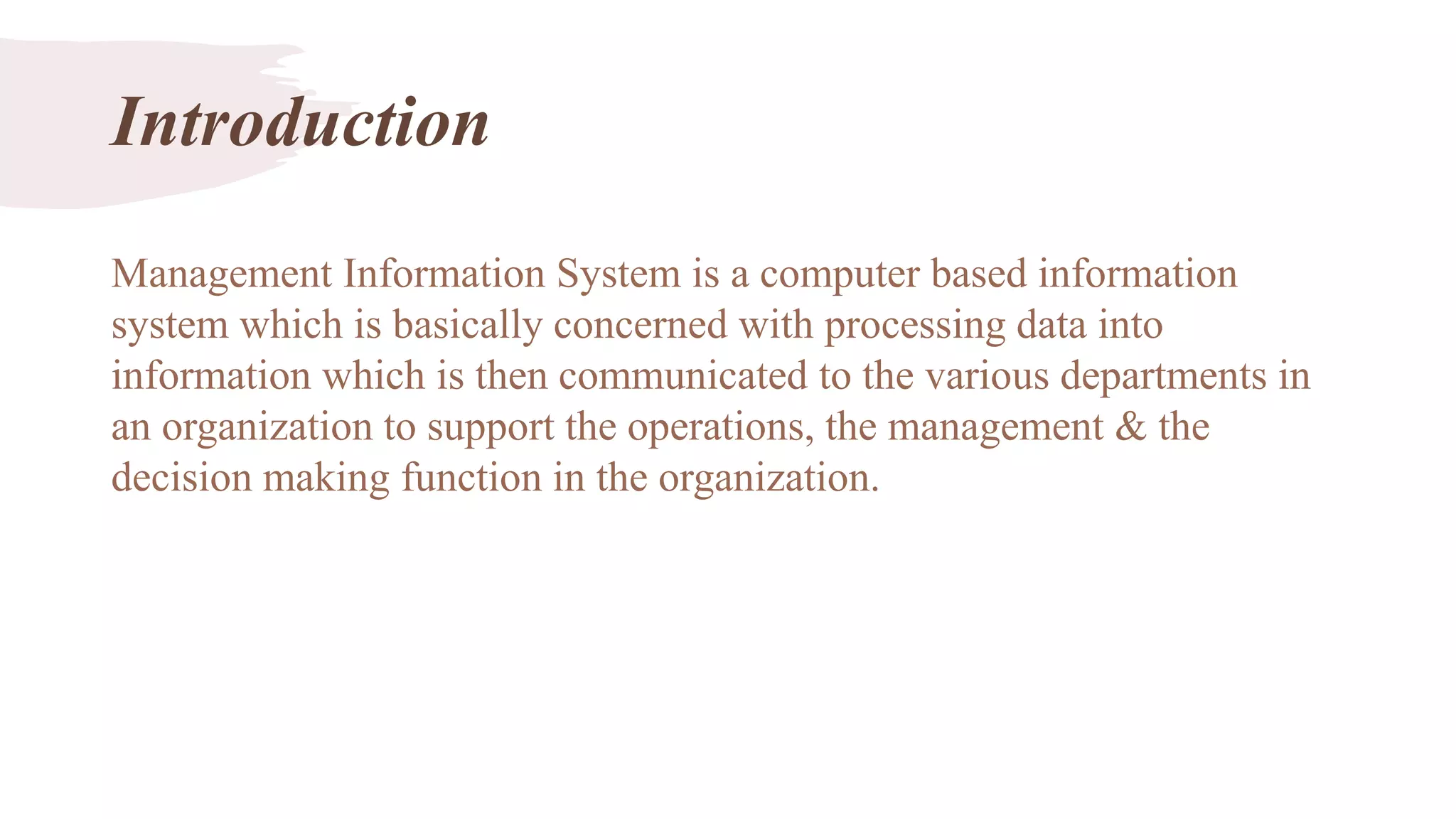 Management information system | PPTX
