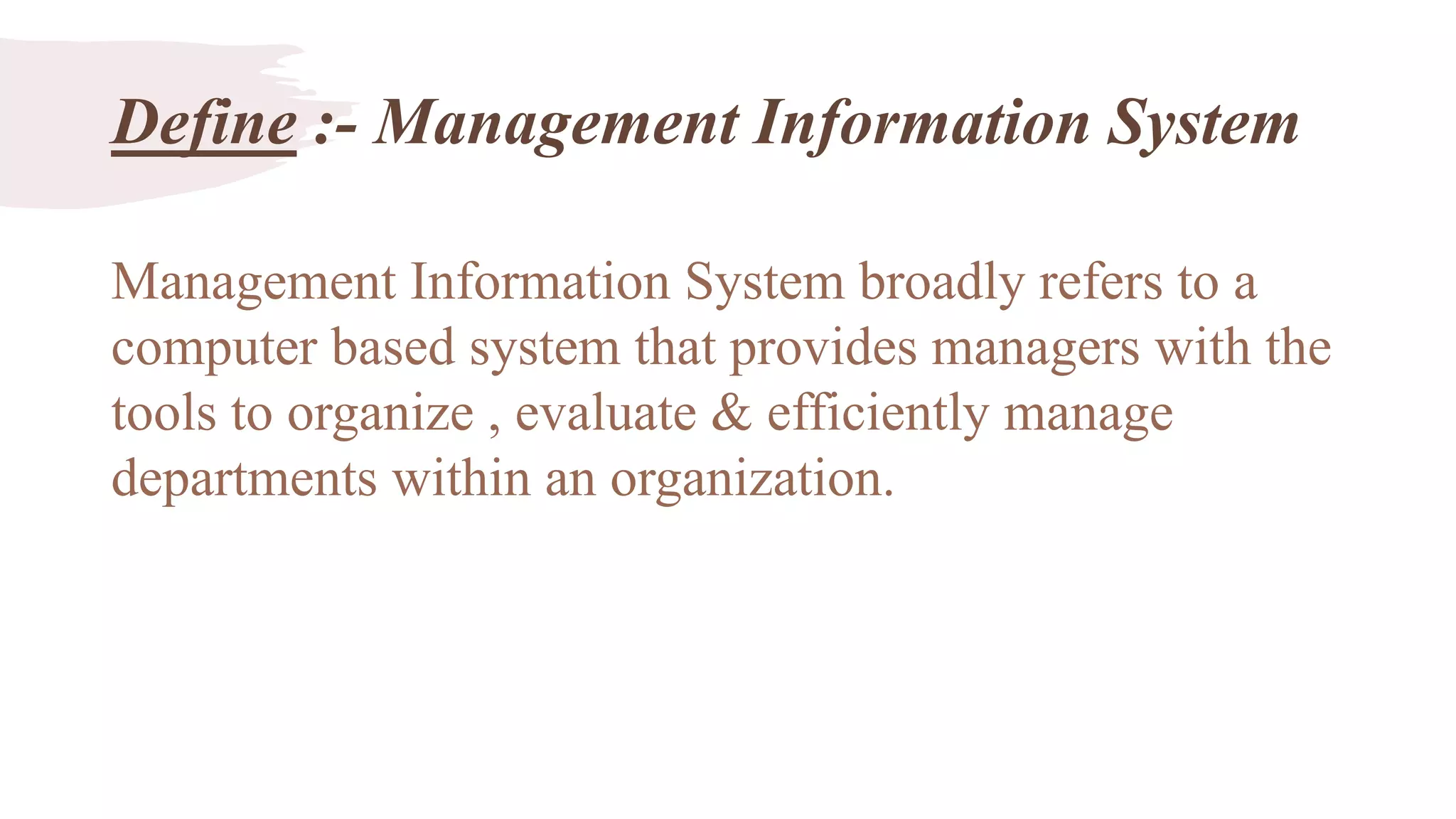 Management information system | PPTX