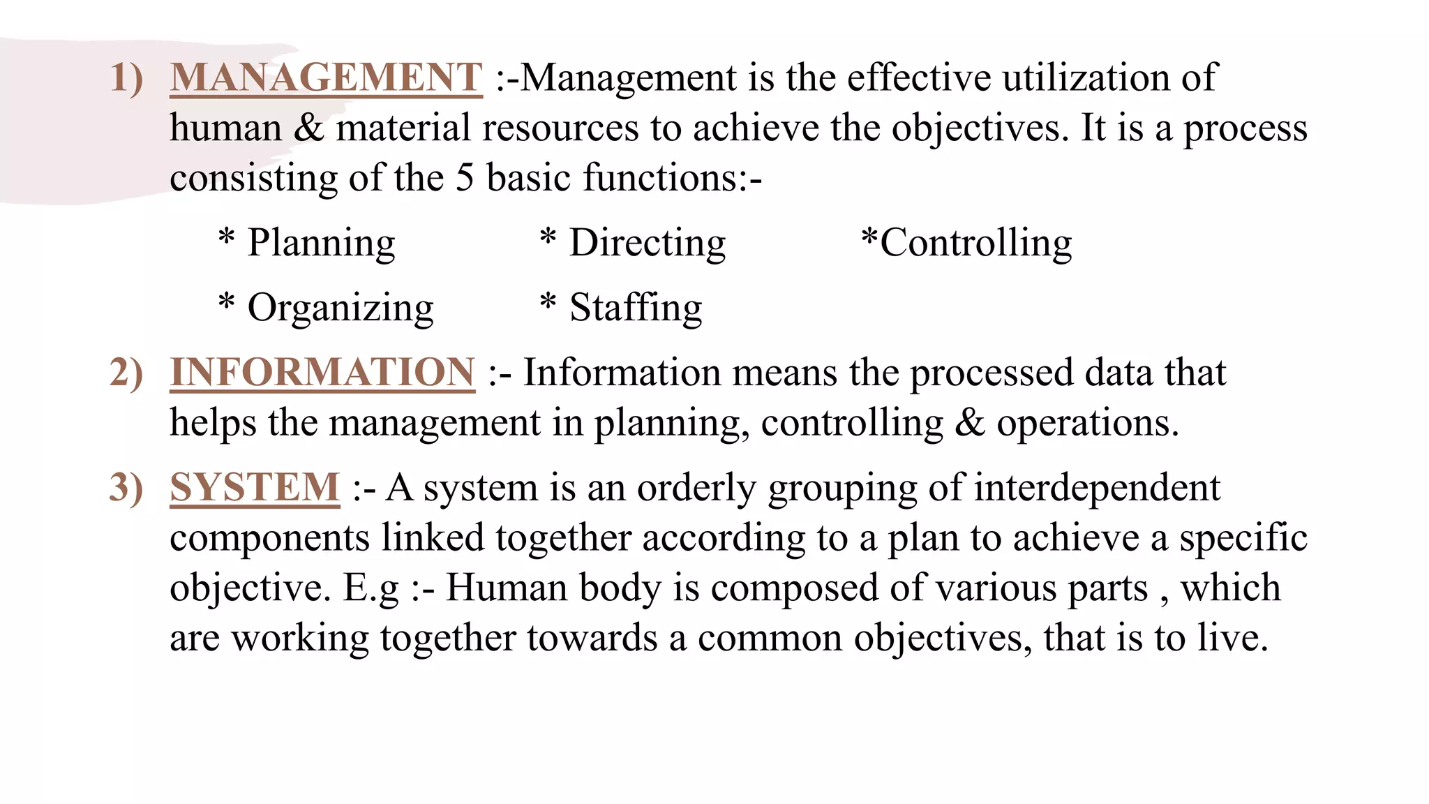Management information system | PPTX