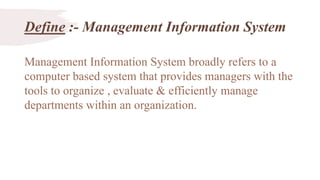 Management information system | PPTX