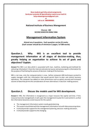 Management information system | PDF