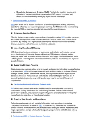 What is Management Information System (Questions included) | PDF