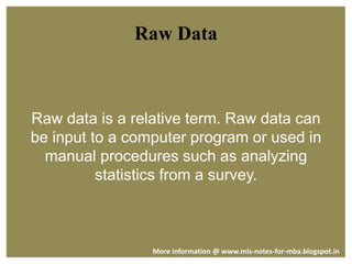 Management information system introduction-module 1 | PPTX