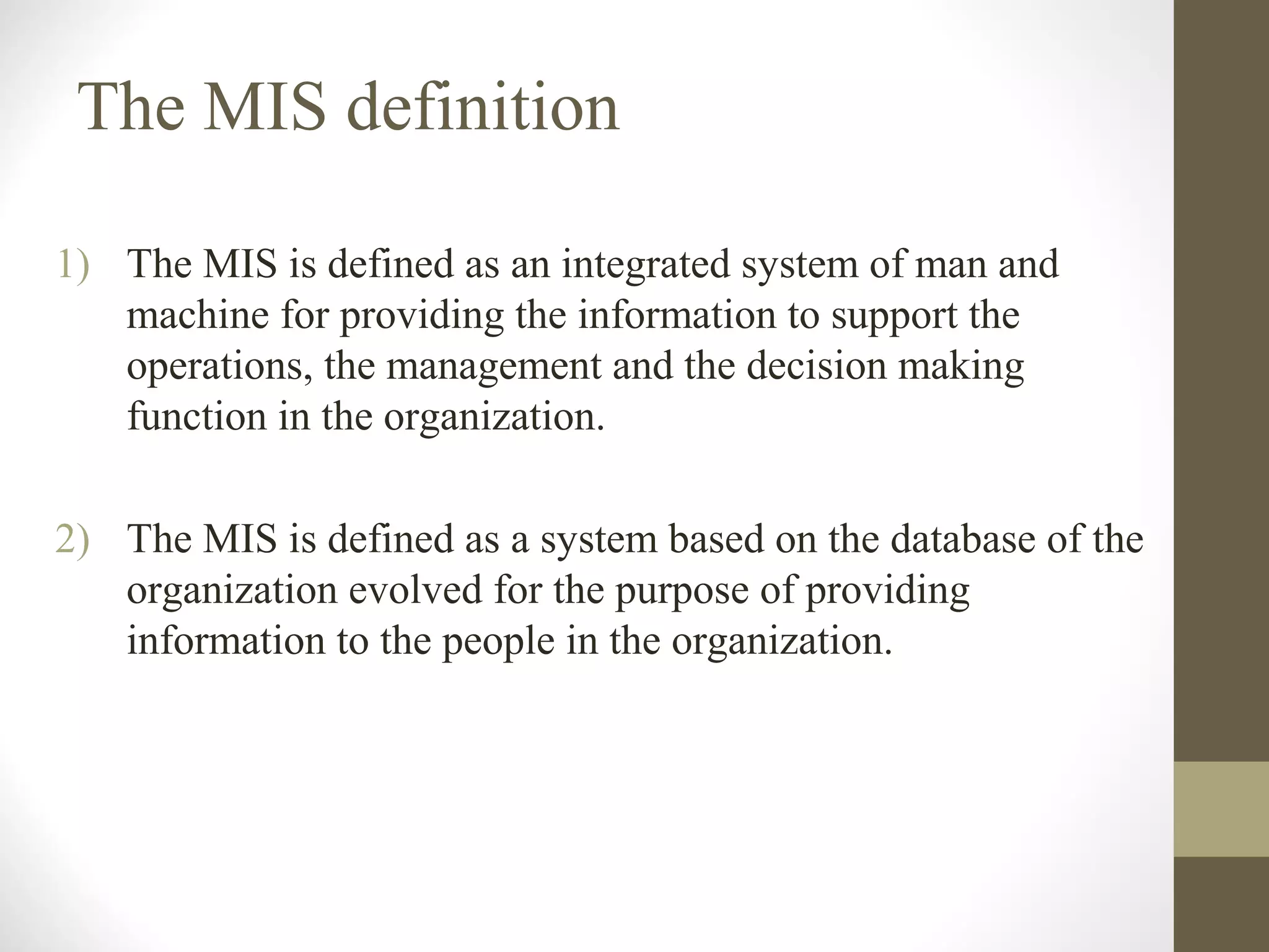 Management information system (an overview) | PPT