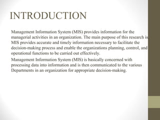 Management information system (an overview) | PPT