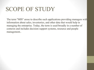 Management information system (an overview) | PPT