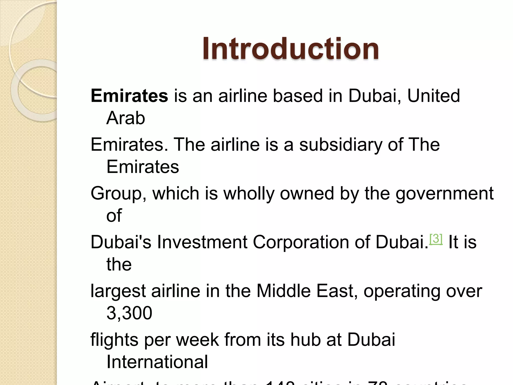 Management information system in emirates airlines | PPTX