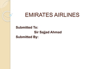 Management information system in emirates airlines | PPTX