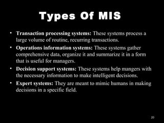 Management information system | PPT