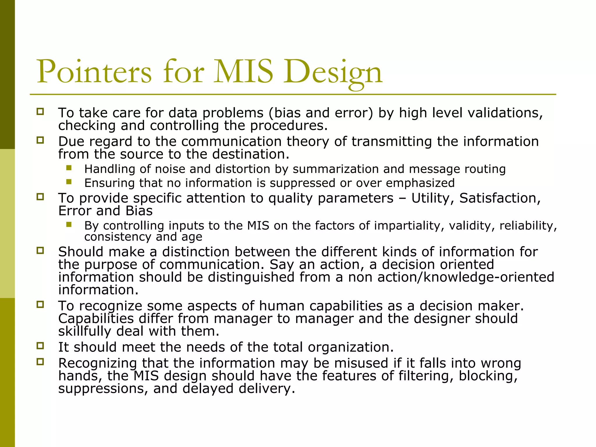 Management Information System (MIS) | PPT