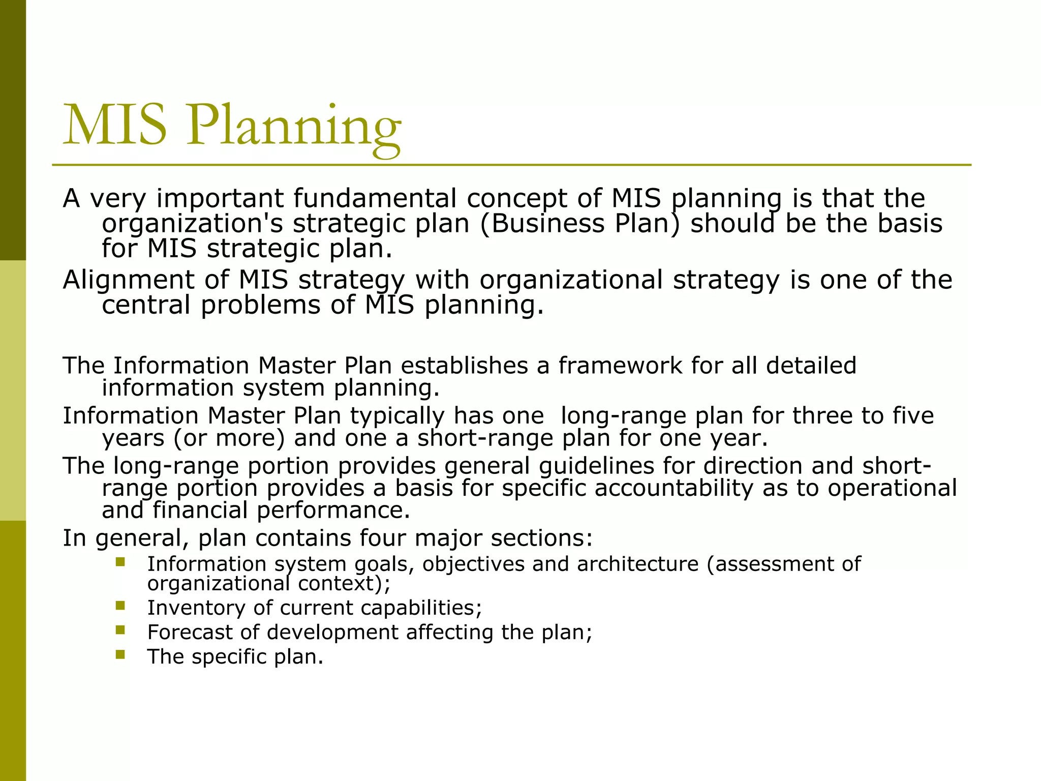 Management Information System (MIS) | PPT