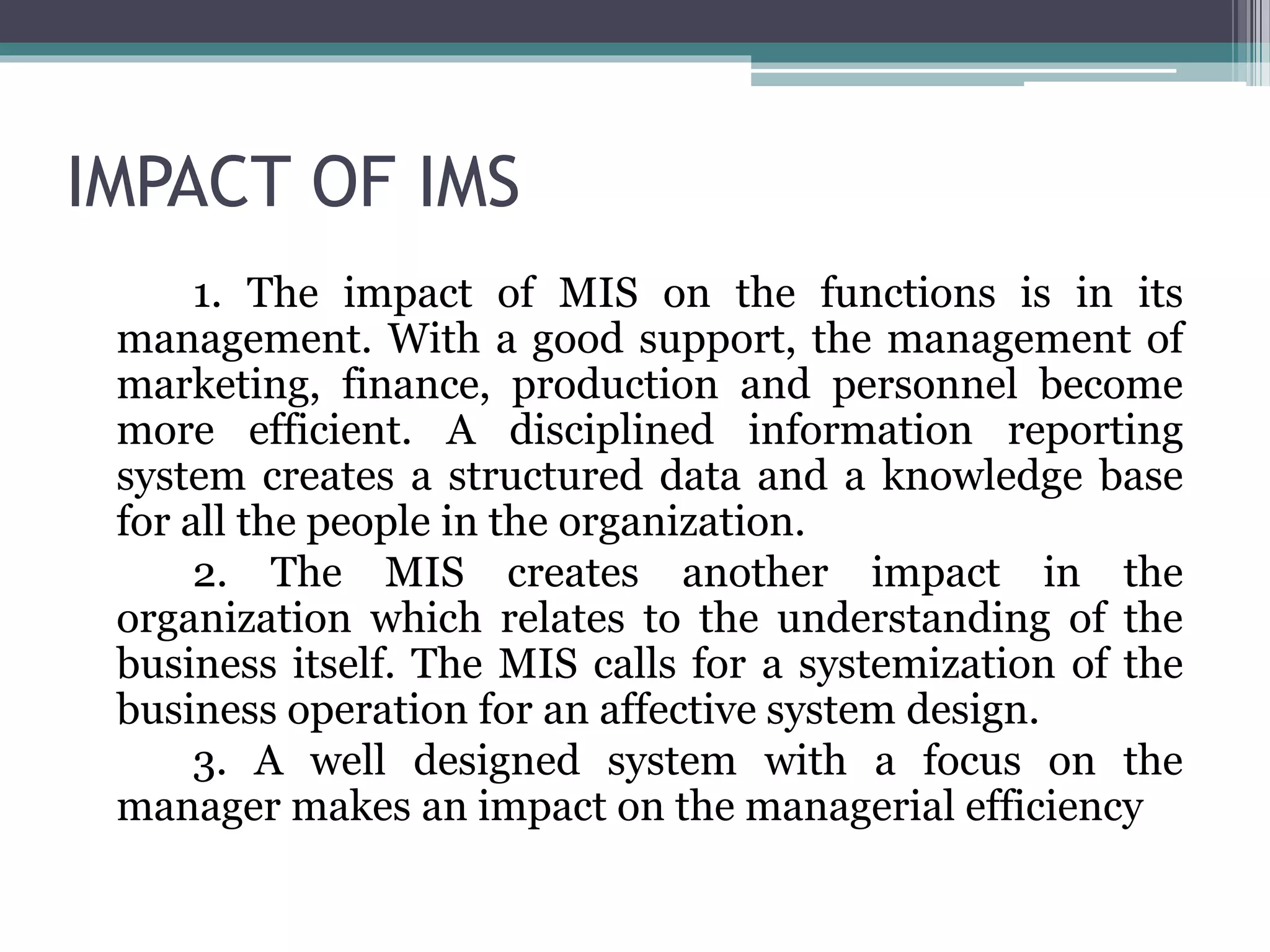 Management information system ( MIS ) | PPTX