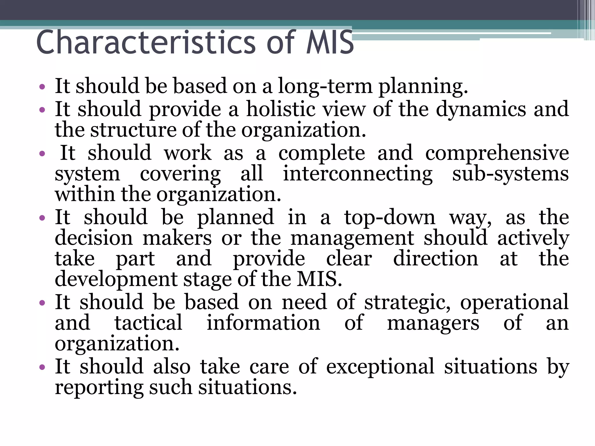 Management information system ( MIS ) | PPTX