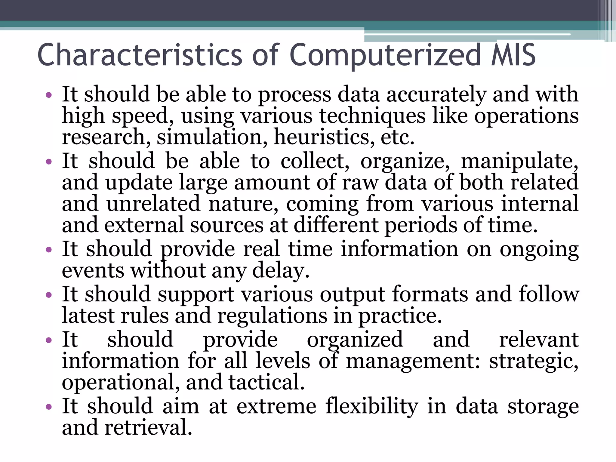Management information system ( MIS ) | PPTX