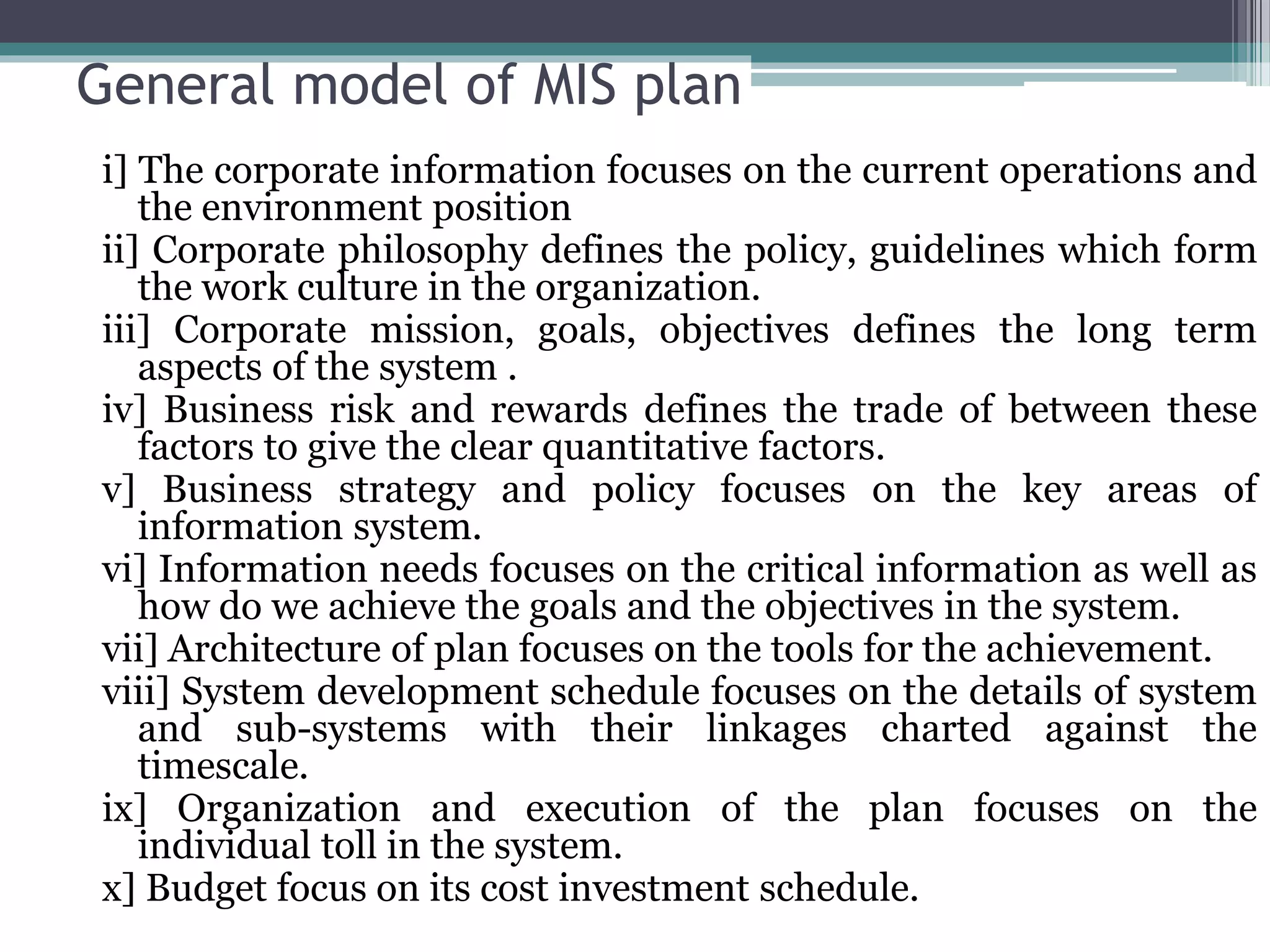 Management information system ( MIS ) | PPTX