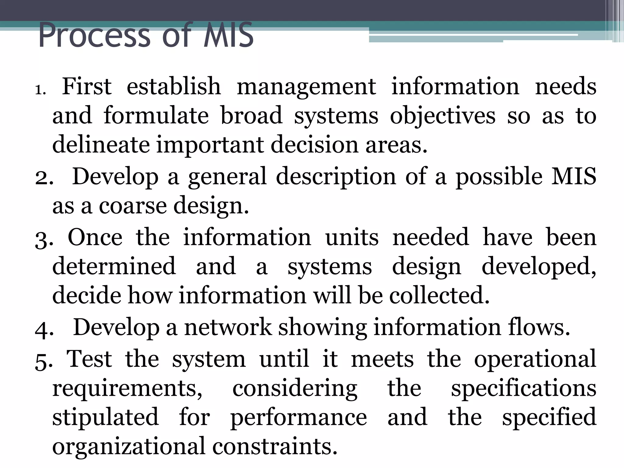 Management information system ( MIS ) | PPTX