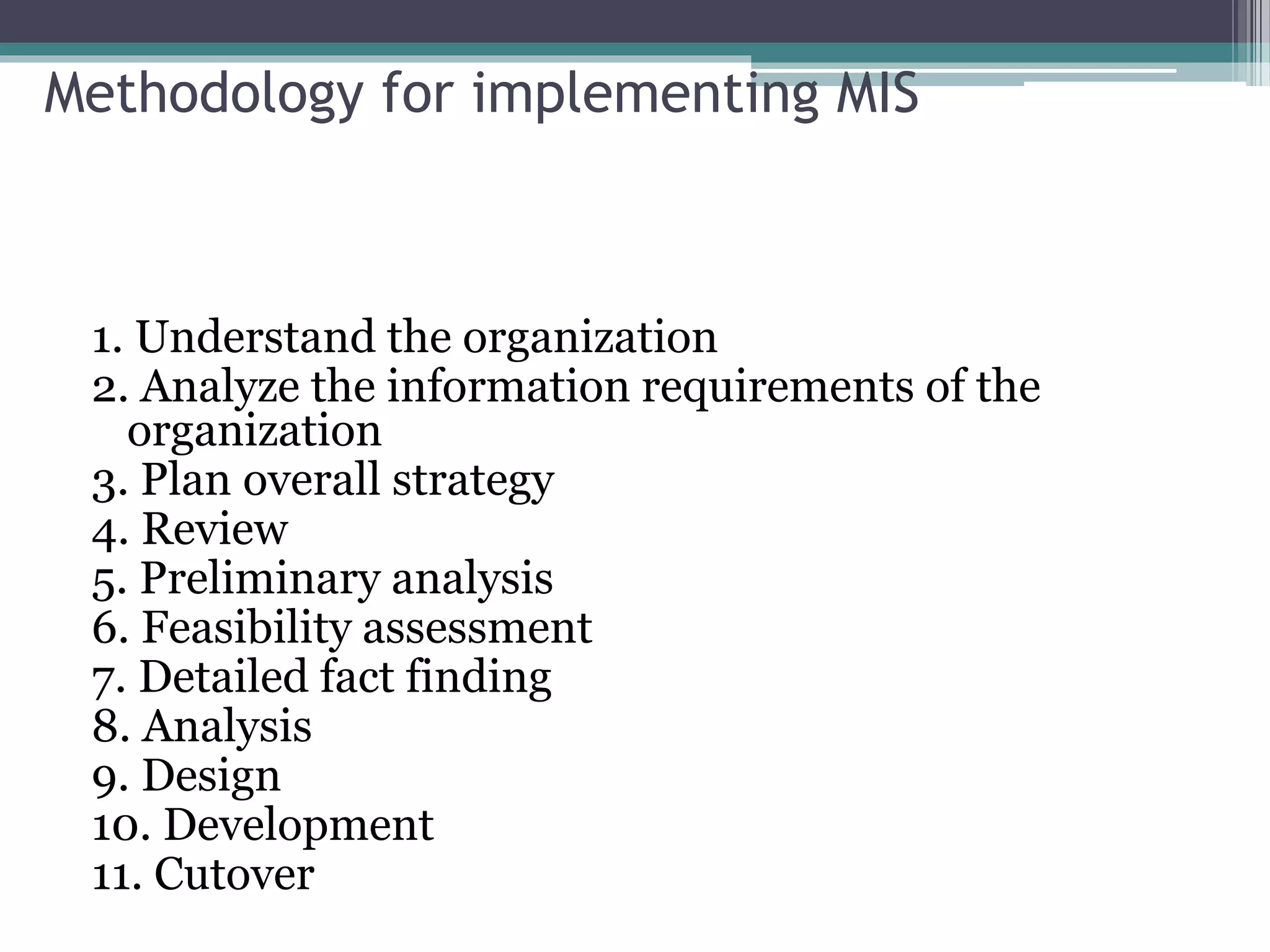 Management information system ( MIS ) | PPTX