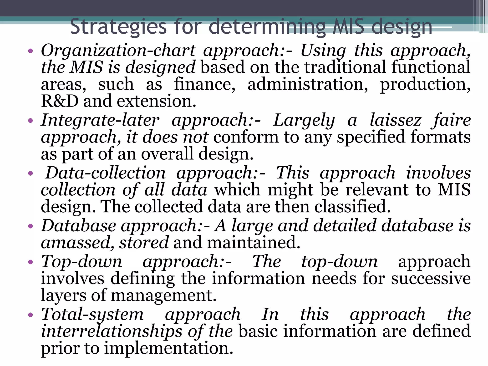 Management information system ( MIS ) | PPTX