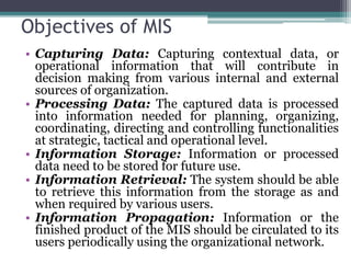Management information system ( MIS ) | PPTX